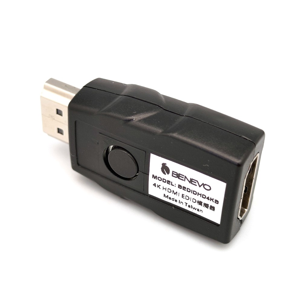 BENEVO 4K HDMI2.0 EDID模擬器，具備單鍵記憶與切換功能 (BEDIDHD4KB) - BENEVO線上購物
